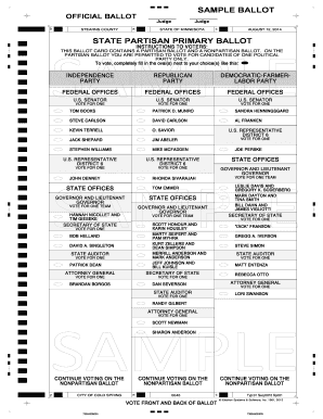 Fillable Online co stearns mn SAMPLE BALLOT OFFICIAL BALLOT Judge Judge ...