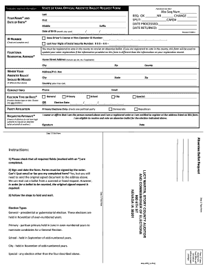 Fillable Online Absentee Ballot Request Form 7-1-14 half sheetdocx Fax ...