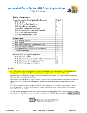 Fillable Online grants nih Annotated Form Set for NIH Grant ...