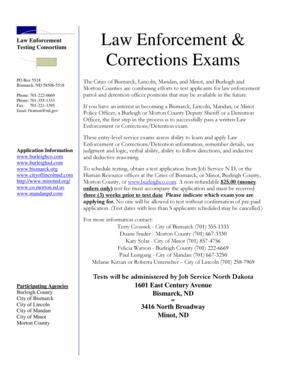 Fillable Online Law Enforcement Corrections Exams Fax Email Print - pdfFiller