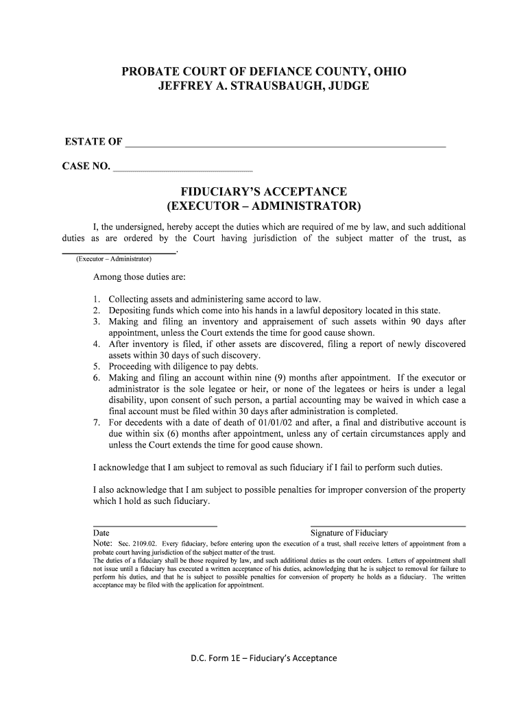 Fillable Online (EXECUTOR ADMINISTRATOR) Fax Email Print - pdfFiller