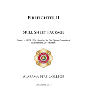 Fillable Online alabamafirecollege Based on NFPA 1001 Standard for Fire ...