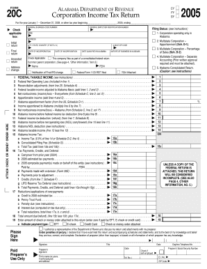 Fillable Online ador alabama 20C TY 2005 - Alabama Fax Email Print ...