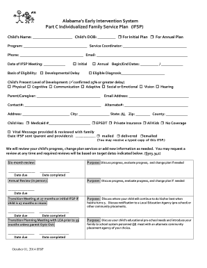 Fillable Online rehab alabama Alabamas Early Intervention System Fax ...