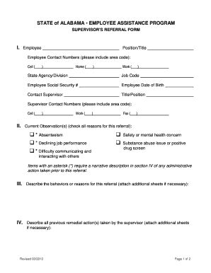 Fillable Online riskmgt alabama STATE EMPLOYEE ASSISTANCE PROGRAM ...