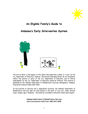 Fillable Online rehab alabama An Eligible Familys Guide to Alabamas ...
