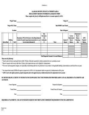 Fillable Online Please complete this form for all Replacement Reserve ...