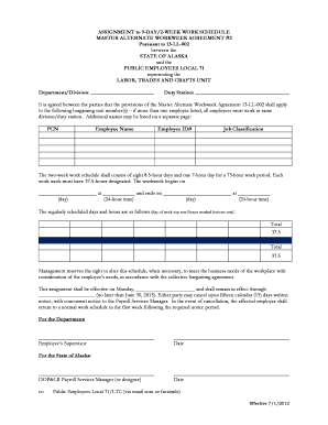 Fillable Online doa alaska LETTER OF AGREEMENT - Alaska Fax Email Print ...