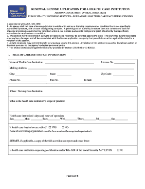 Fillable Online azdhs An agency shall not base a licensing decision in ...