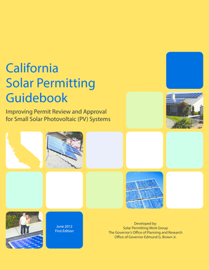 Fillable Online opr ca California Solar Permitting Guidebook - Office ...