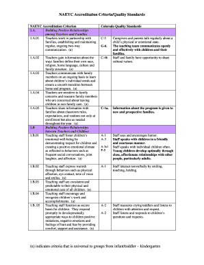 Fillable Online NAEYC Accreditation Criteria/Quality Standards Fax ...
