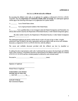 Fillable Online dch georgia APPENDIX E OCGA 50-36-1f1B Affidavit Fax ...