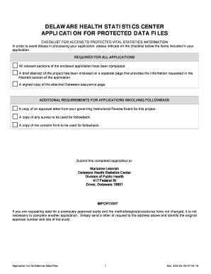 Fillable Online dhss delaware DELAWARE HEALTH STATISTICS CENTER ...