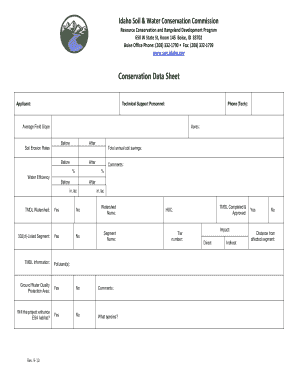 Fillable Online swc idaho Conservation Data Sheet - Idaho Soil and ...