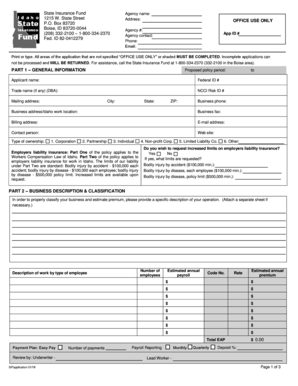 Fillable Online idahosif Application Application for workers ...