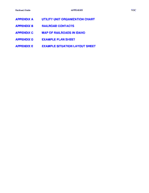 Fillable Online itd idaho APPENDIX A UTILITY UNIT ORGANIZATION CHART ...