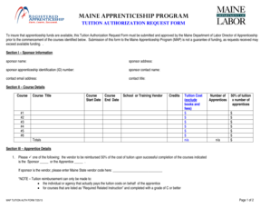 Fillable Online MAINE APPRENTICESHIP PROGRAM Fax Email Print - pdfFiller
