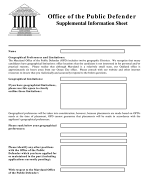 Fillable Online Office of the Public Defender - opdstatemdus Fax Email ...