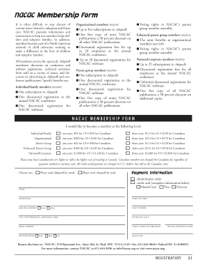 Fillable Online nacac NACAC Membership Form Fax Email Print - pdfFiller