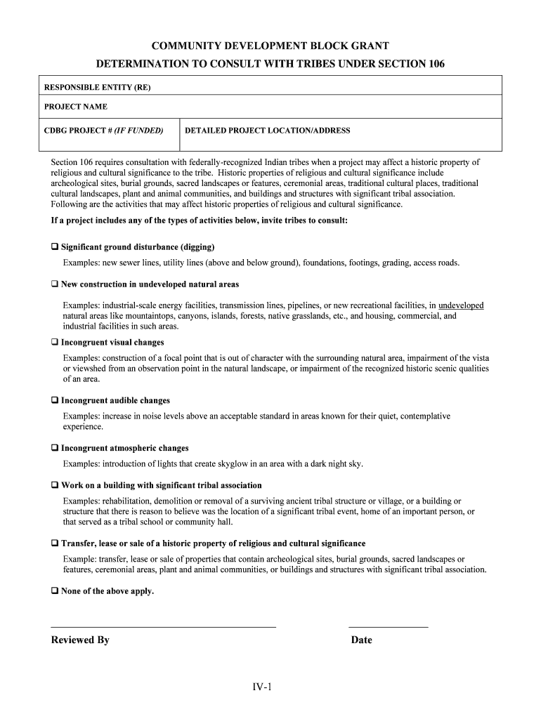 Fillable Online ded mo DETERMINATION TO CONSULT WITH TRIBES UNDER ...
