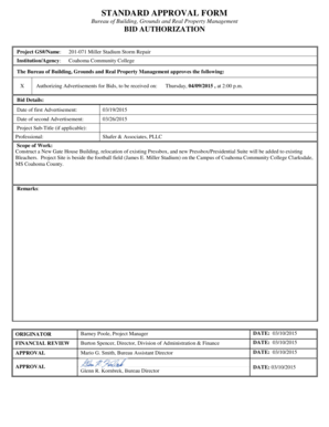 Fillable Online BID AUTHORIZATION Fax Email Print - pdfFiller