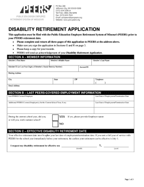 Fillable Online FILING FOR DISABILITY RETIREMENT Fax Email Print ...