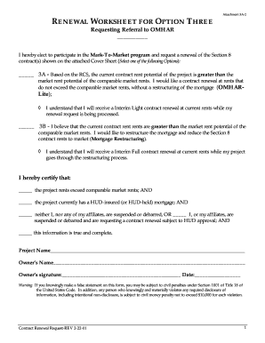 Fillable Online Attachment 3A-2 R WORKSHEET FOR O THREE - MHDC Fax ...