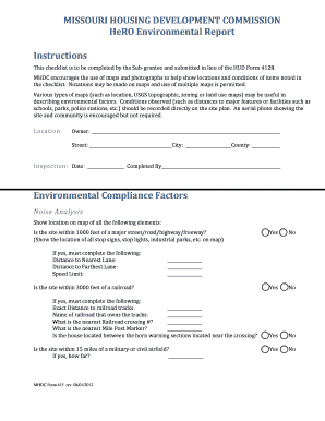 Fillable Online 2012-0801 MHDC Form 415 Environmental Report Fax Email ...