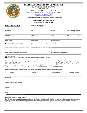 Fillable Online stc mo STATE TAX COMMISSION OF MISSOURI Fax Email Print ...