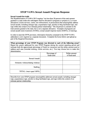 Fillable Online mbcc mt STOP VAWA Sexual Assault Program Response ...