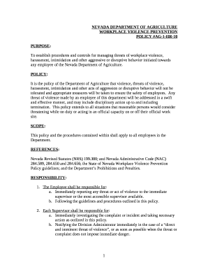 Fillable Online agri nv NEVADA DEPARTMENT OF AGRICULTURE WORKPLACE ...