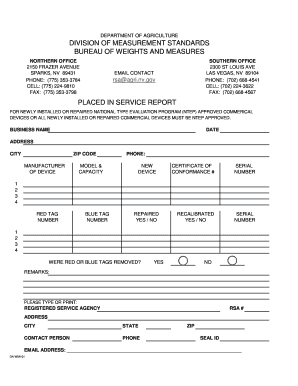 Fillable Online agri nv DIVISION OF MEASUREMENT STANDARDS BUREAU OF WEIGHTS AND Fax Email Print ...