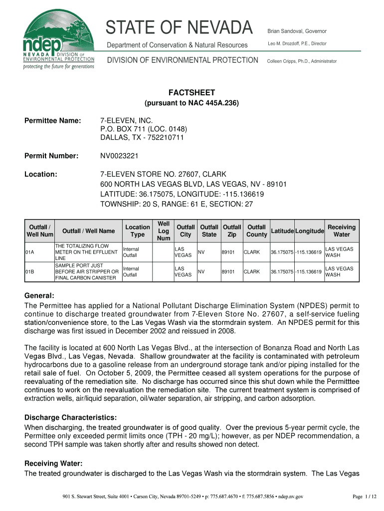 Fillable Online ndep nv BOX 711 (LOC Fax Email Print - pdfFiller