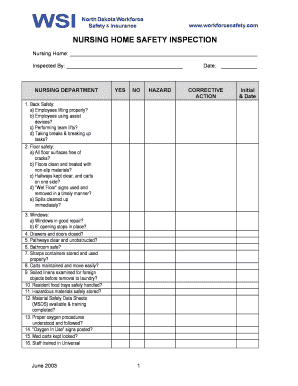 Fillable Online Nursing Home Inspection - Nursing Departmentdoc Fax ...