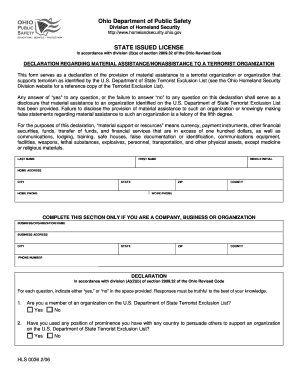 Fillable Online sanitarian ohio Ohio Department of Public Safety ...