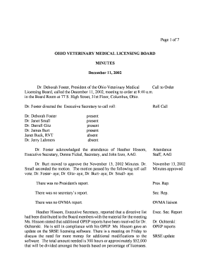 Fillable Online Jerry Lahmers Roll Call present present present present ...