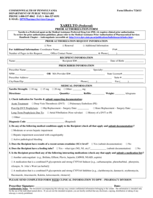 Fillable Online dpw state pa Preferred PRIOR AUTHORIZATION FORM - dpw ...