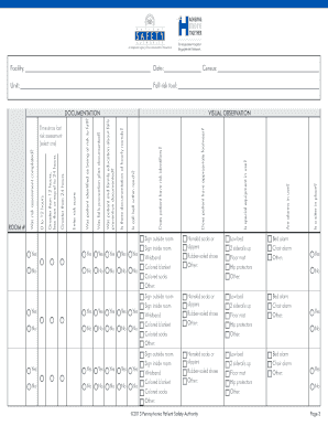 Fillable Online patientsafetyauthority Falls Prevention Process ...