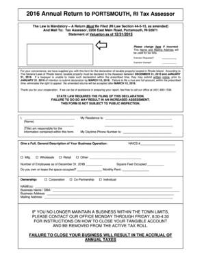 Fillable Online TANGIBLE PERSONAL PROPERTY ANNUAL RETURN Fax Email ...