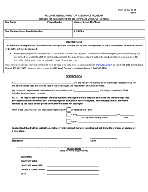Fillable Online dhs ri RI SUPPLEMENTAL NUTRITION ASSISTANCE PROGRAM ...