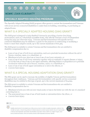 Fillable Online SPECIALLY ADAPTED HOUSING PROGRAM Fax Email Print ...