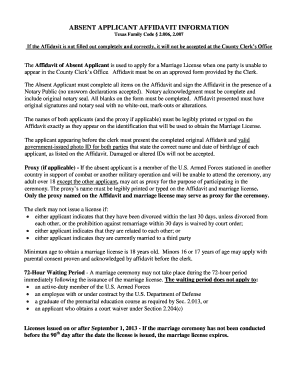 Fillable Online ABSENT APPLICANT AFFIDAVIT INFORMATION Fax Email Print ...