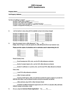 Fillable Online vhfa VHFA Annual LIHTC Questionnaire Fax Email Print ...