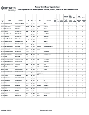 Fillable Online Pharmacy Benefit Manager Registration Report Fax Email ...