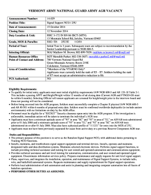 Fillable Online Signal Support NCO 25U Fax Email Print - pdfFiller
