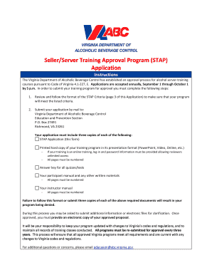 Fillable Online abc virginia SellerServer Training Approval Program ...
