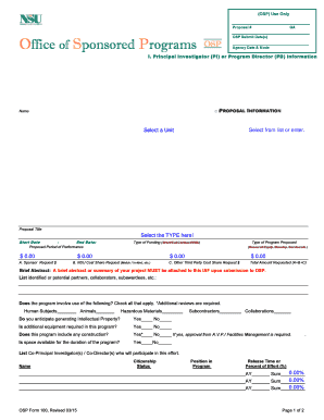 Fillable Online nsu (OSP) Use Only - nsu Fax Email Print - pdfFiller