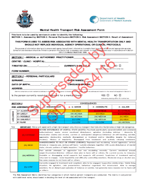 Fillable Online health wa gov Transport Risk Assessment Formppt Read ...