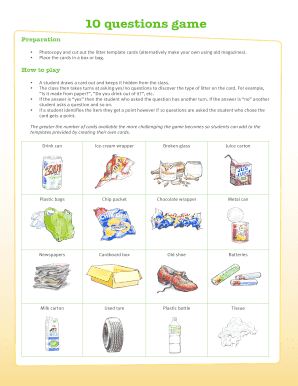 Fillable Online 10 questions game Fax Email Print - pdfFiller