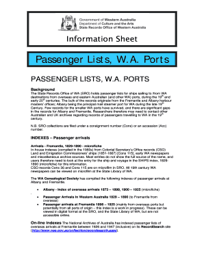 Fillable Online Passenger Lists, W Fax Email Print - pdfFiller